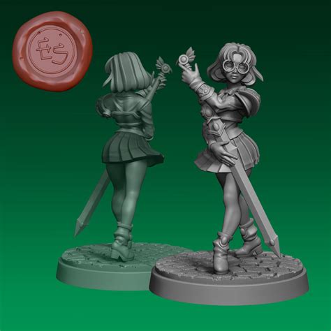 Fuu Hououji Magic Knight Rayearth 32mm Miniature 3D Model 3D