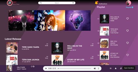 Music Player Forked Codesandbox