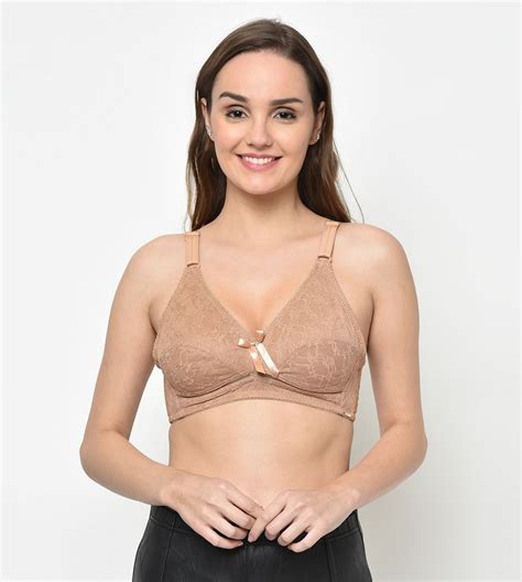Da Intimo Non Padded Lacy Bra Brown Buy Da Intimo Non Padded Lacy