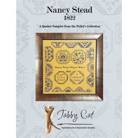 Tabbycat Nancy Stead 1822 Reproduction Sampler Pattern Premium