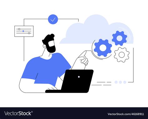 Cloud Based Engine Abstract Concept Royalty Free Vector