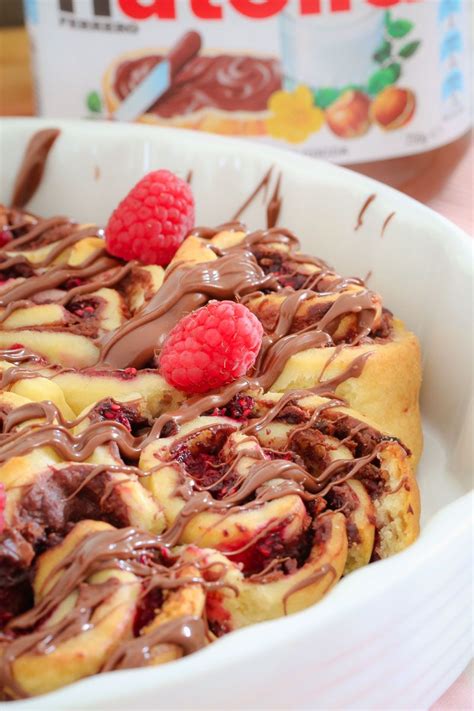 Raspberry And Nutella Scrolls Recipe Thermomix Recipes Recipes Food