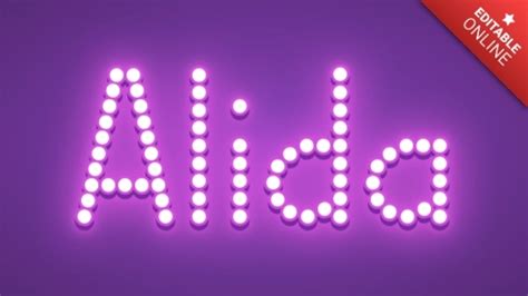 Alida Led Text Effect Generator