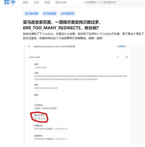 亚马逊卖家页面，一直提示重定向次数过多，errtoomanyredirects，咋办啊？ 百晓堂
