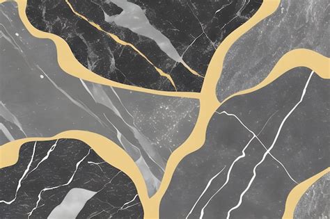 Premium Ai Image Marble Stone Background Graphite Grain Gold And