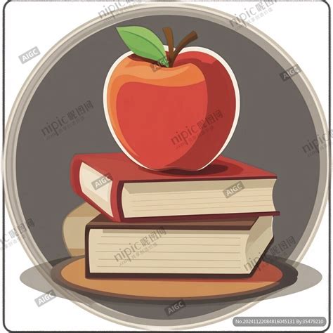 Ai创作图科技书籍卡通图案 卡通书本班牌 书本班徽 苹果包装卡通图案 教育图书元素 教材书籍卡通形象 手绘书籍书本 卡通书本插画 教育类元素 苹果手绘插画 书本书籍插画 免扣图书 阅读教材卡通
