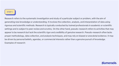 Solvedwhat Is The Difference Between Research And Pseudo Research