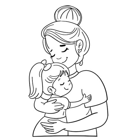 Página 43 Imágenes De Madre E Hija Dibujo Colorear Descarga
