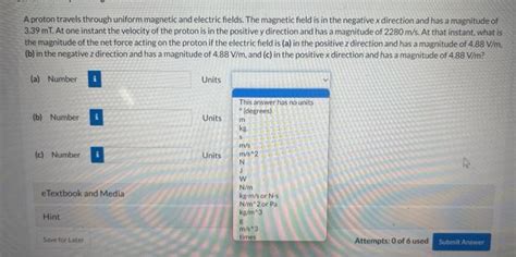 Solved A Proton Travels Through Uniform Magnetic And
