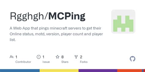 Github Rgghgh Mcping A Web App That Pings Minecraft Servers To Get Their Online Status Motd