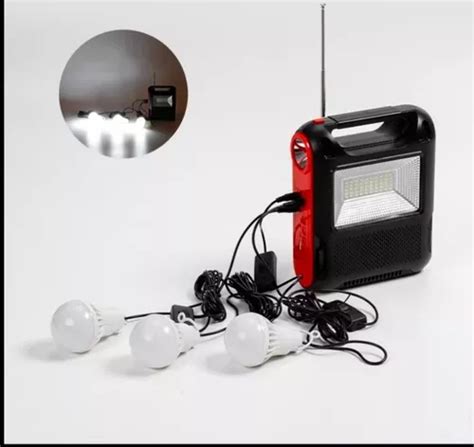 Kit Solar Camping Emergencia Lampara Linterna Radio Cuotas Sin Interés
