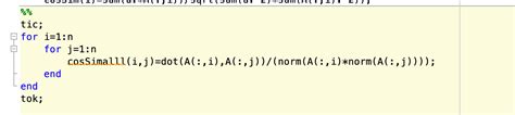 Matlab Calculating The Most Similar Pair Of Column Vectors Using