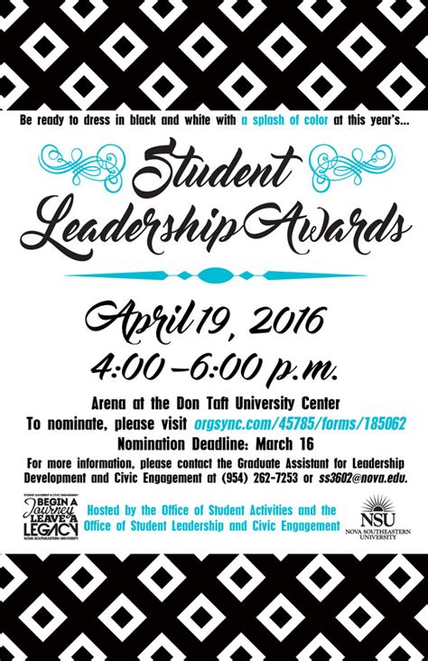 2016 Student Leadership Awards Nsu Sharkfins