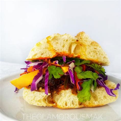 Banh Mi Pulled Pork Slow Cooker Sandwiches Mandy Olive
