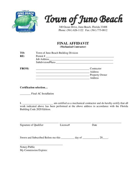 Fillable Online Final Affidavit Fax Email Print Pdffiller