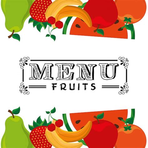 채식 메뉴 프리미엄 벡터
