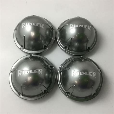 Set 4 Ridler 695 Snap In Wheel Rim Center Caps Gunmetal C10695g 3