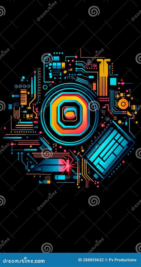 Advanced Technology Concept Visualization Circuit Board CPU Processor Microchip Generative AI