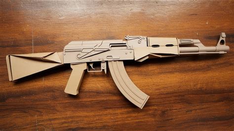 How To Make A Paper Gun Ak Weapons Diy Origami Gun Paper Crafts