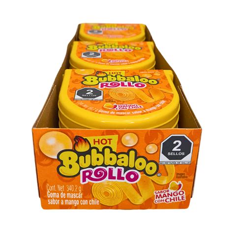 Bubbaloo Rollo Mango Chile 6pz Adams Dulcerías Abarroteras Vázquez