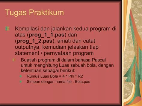 Struktur Bahasa Pascal 1 Ppt
