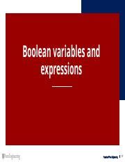 Boolean Variables And Conditionals Pdf Boolean Variables And