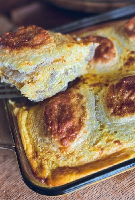 Sausage Egg And Cheese Biscuit Breakfast Casserole The Honey Im