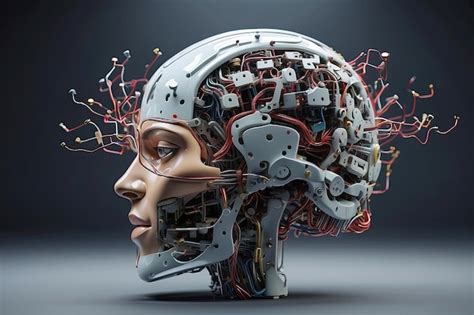 Premium Photo An Artificial Brain With Microchips Wires And Neon Glow On A Digital Background