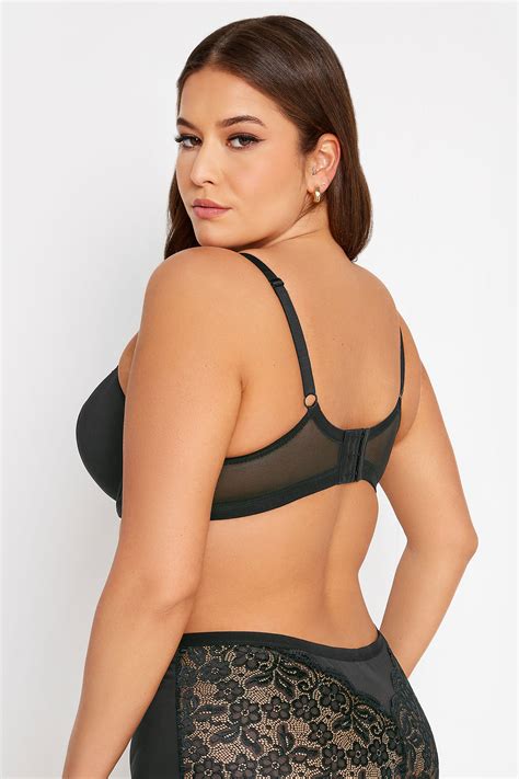 Yours 2 Pack Black And White Lace Trim T Shirt Bras Yours Clothing