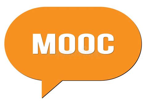 Mooc Text Written In An Orange Speech Bubble Stock Illustration