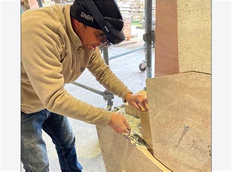 A Vault Made Of Stone Bricks And Bricklaying With Augmented Reality
