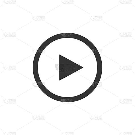 播放按钮图标平放