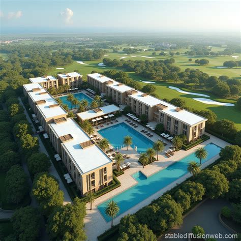 Luxury Resort Architecture Stable Diffusion Online