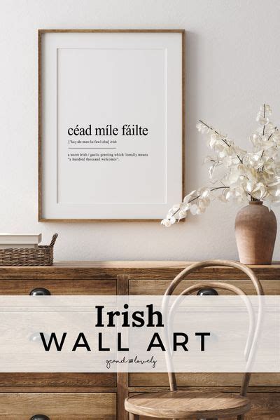 Irish Wall Art Gaeilge Poster Prints Digital Download Irish Wall