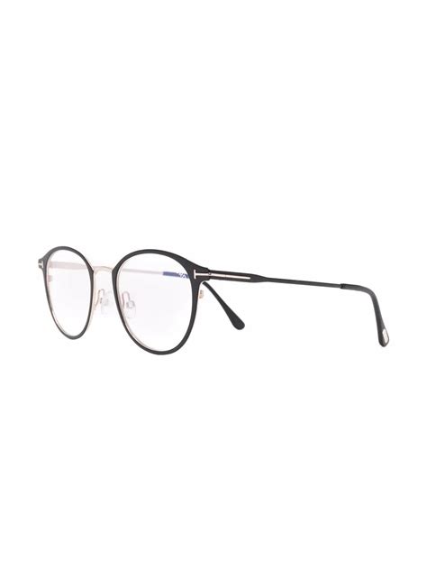 Tom Ford Eyewear Round Frame Glasses Black Farfetch Tw