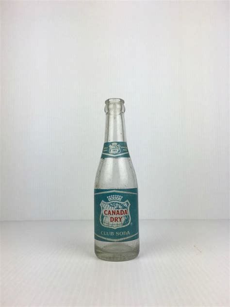 Vintage Canada Dry Club Soda Bottle Vintage Canada Dry Glass