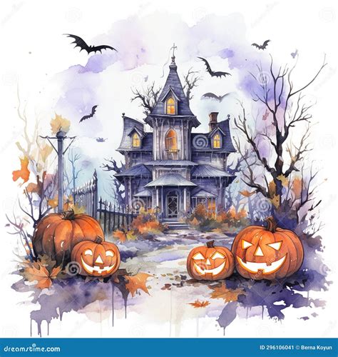 Spooky Pumpkin Patch Background Illustration Stock Illustration