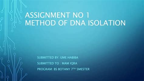 Dna Isolation Pptx