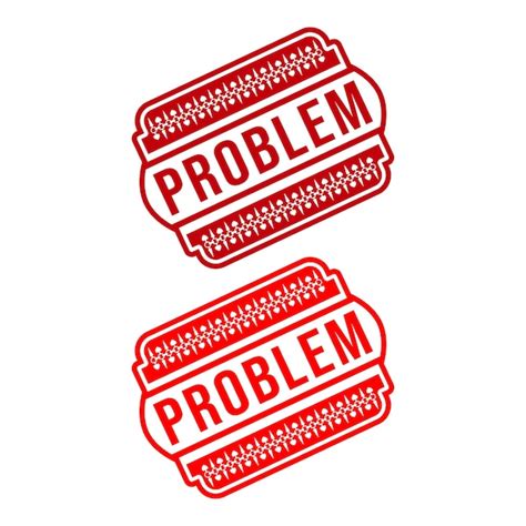 Premium Vector Problem Rubber Stamp Design Vector Illustration