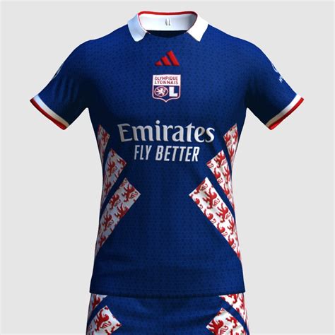 Olympique Lyonnais Away 2023 2024 Adidas Concept PES Master Kit