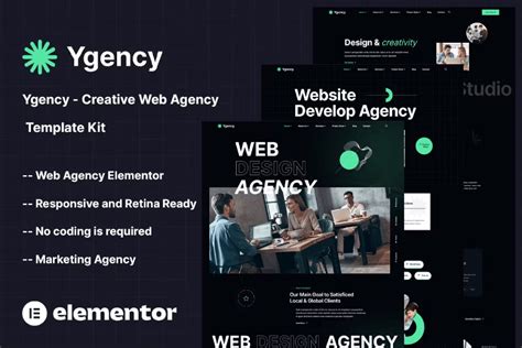 Ygency Creative Web Agency Elementor Template Kit