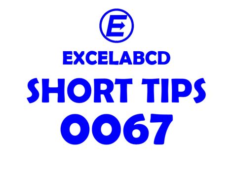 Short Tips0067 How To Highlight Cells With Errors Excelabcd