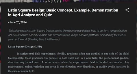 Agri Analyze On Linkedin Newblog Agriresearch Agrianalyze Latinsquaredesign