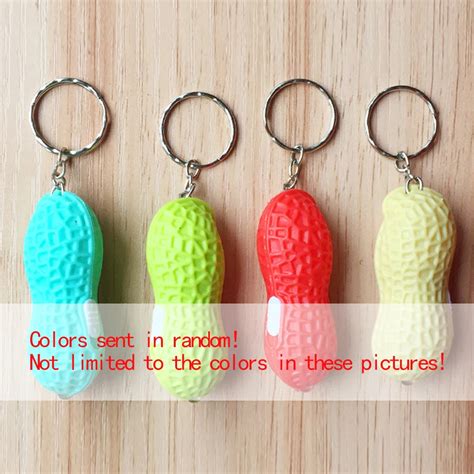 New Arrival Fake Peanut Key Chain Simulation Food Peanut Lights