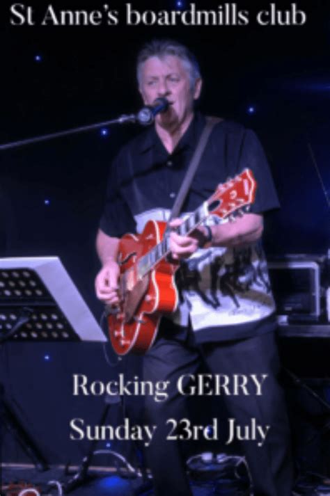 Rocking Gerry Live Music Night Brilliant Vocal Guitarist Your Favourite