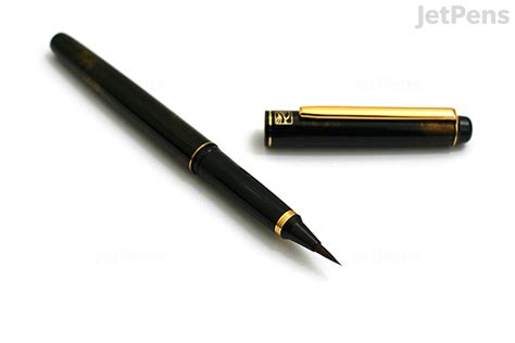 Kuretake No 50 Fountain Brush Pen Bristles Tortoiseshell Gold
