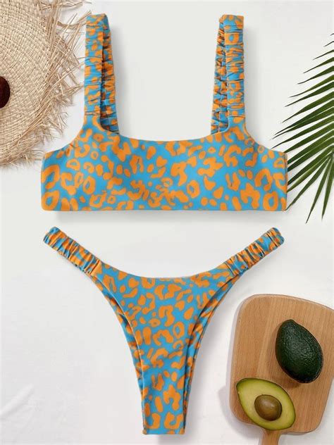 Купальник раздельный Женский мандариновый желто оранжевый размер 46 48 Sup серфинг