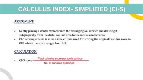 Oral Hygiene Index Ohi And Oral Hygiene Index Simplified Ohi S Ppt