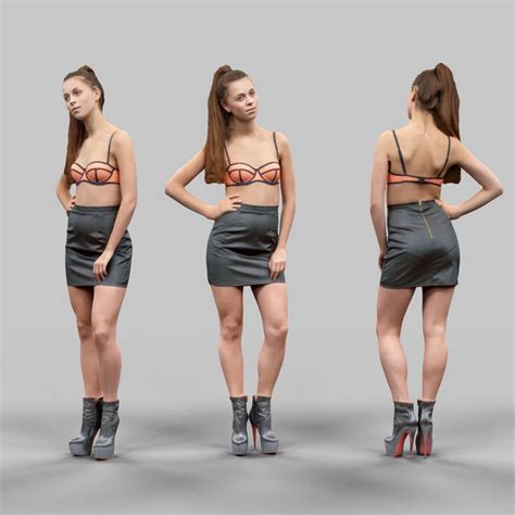 3d Model 72 Scanned Models Female Vr Ar Low Poly Cgtrader