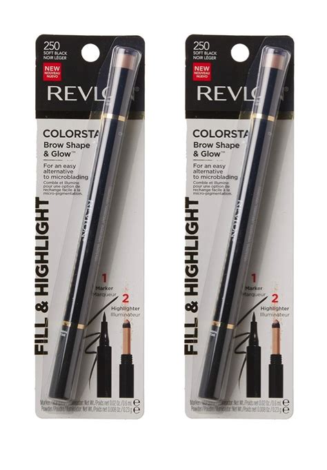 REVLON Colorstay Brow Shape And Glow Soft Black 250 2 Pack